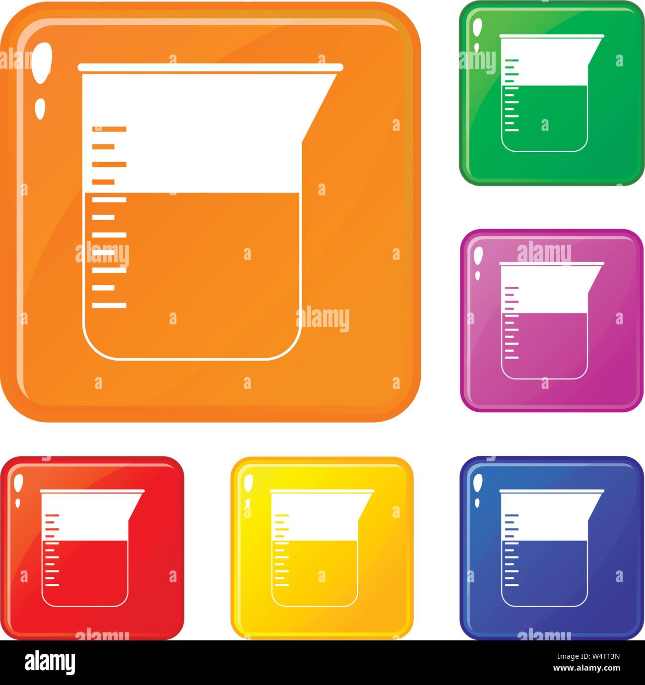 Measuring cup icons set vector color Stock Vector Image & Art - Alamy