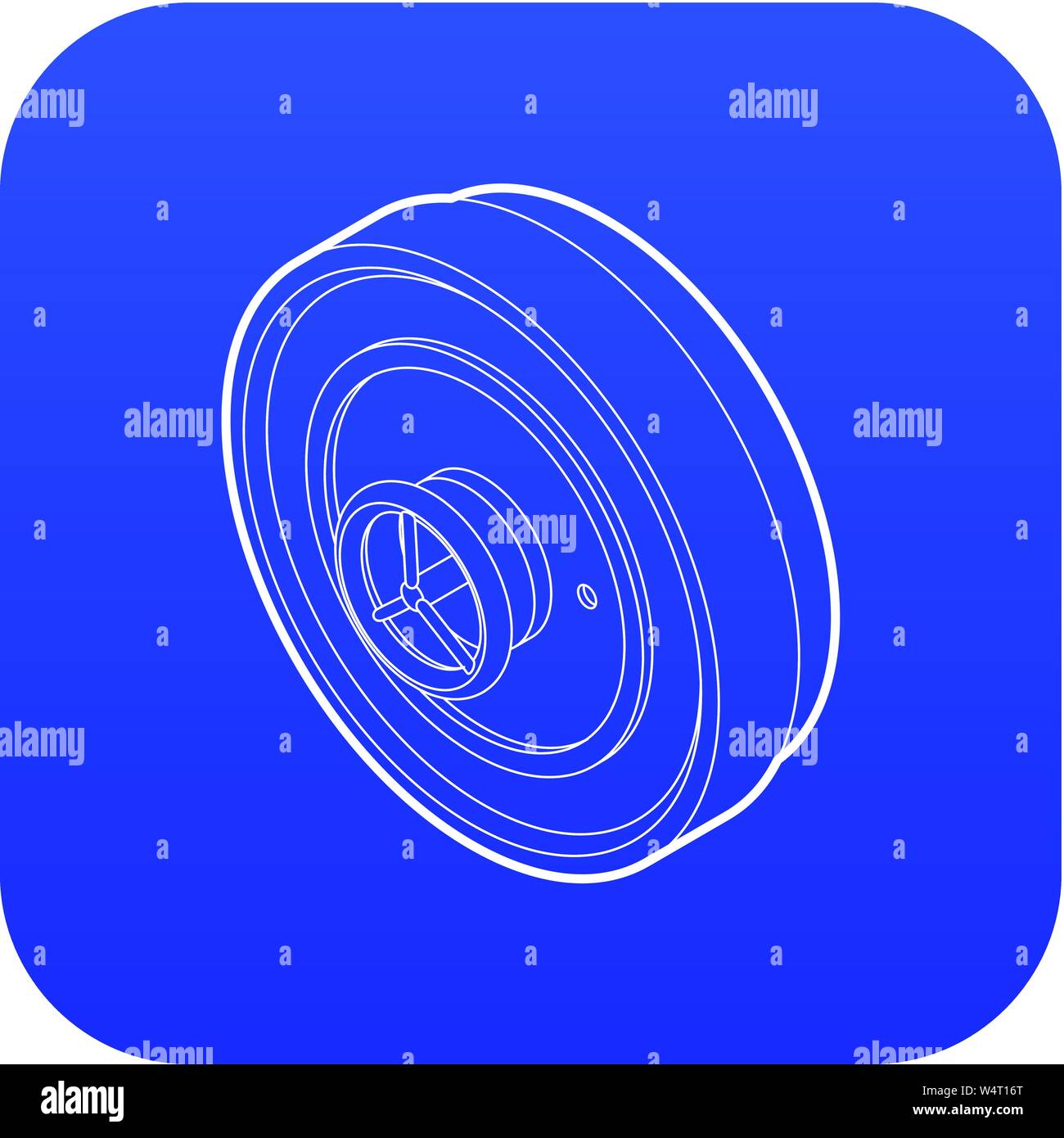 Iron ship door with lock wheel icon blue vector Stock Vector Image ...