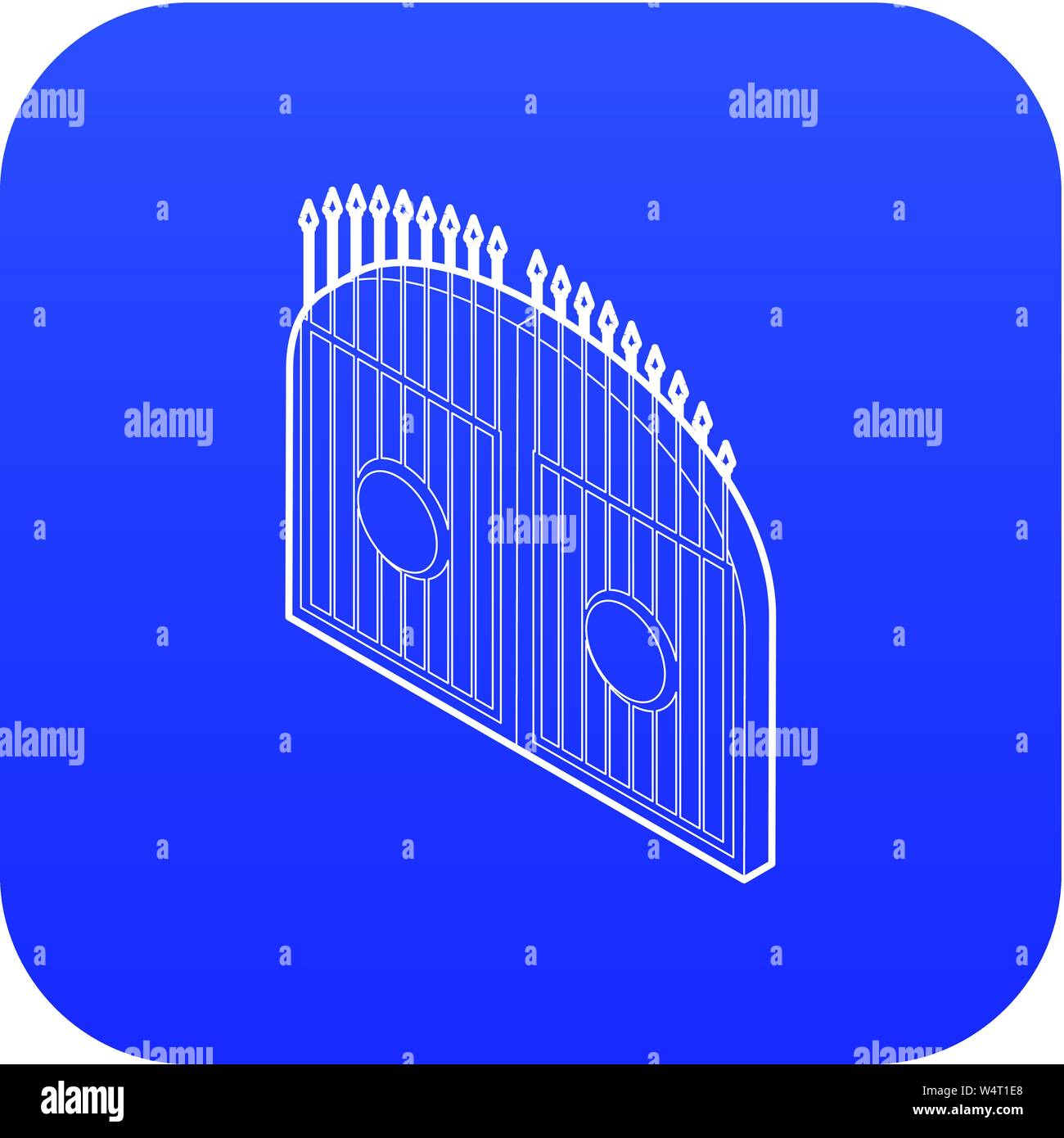Gate icon blue vector Stock Vector Image & Art - Alamy