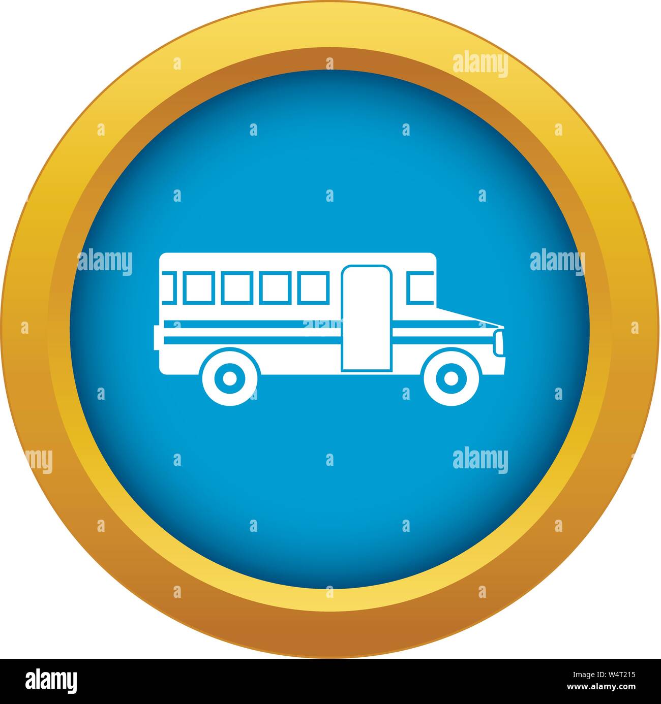 School bus icon blue vector isolated Stock Vector Image & Art - Alamy