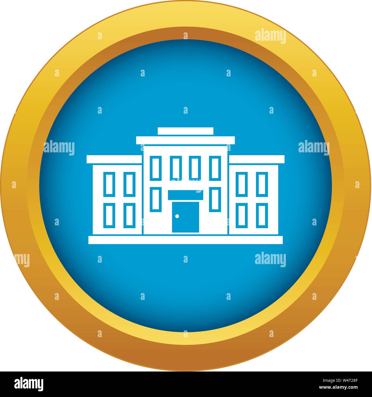 Blue schoolhouse Stock Vector Images - Alamy