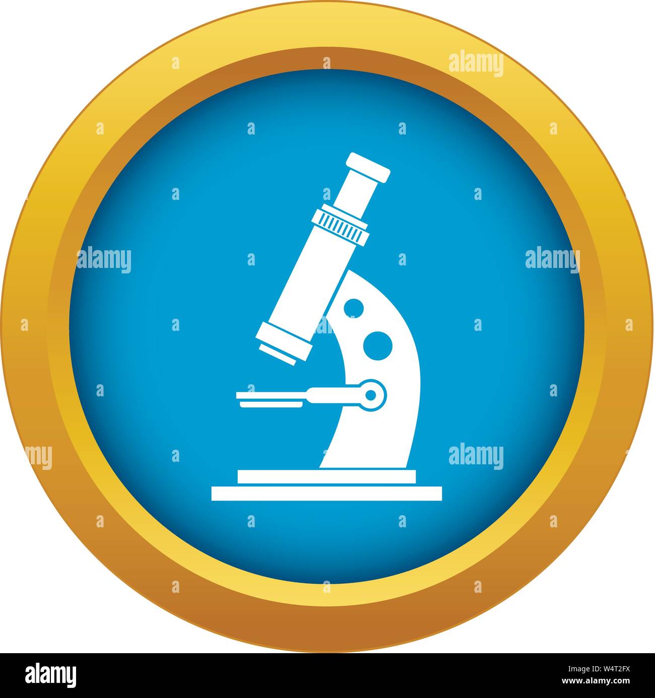 Microscope icon blue vector isolated Stock Vector Image & Art - Alamy