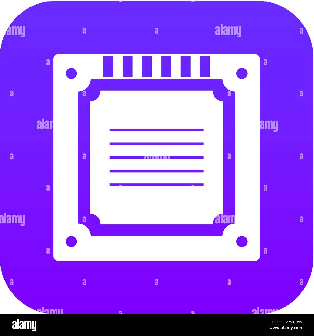 Modern multicore CPU icon digital purple Stock Vector Image & Art - Alamy