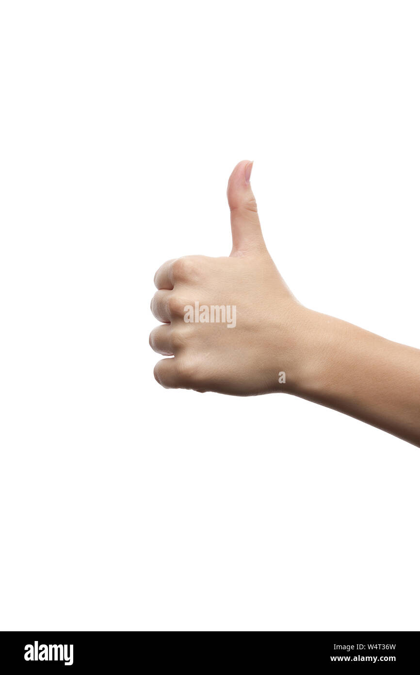 Hand woman showing thumb hi-res stock photography and images - Alamy