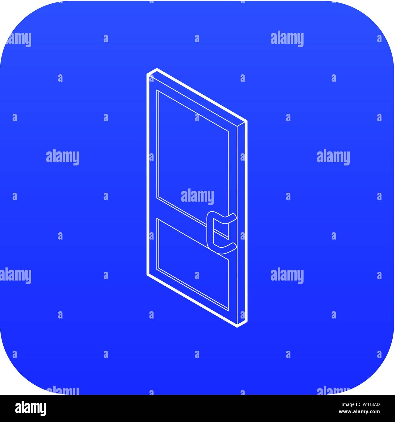 Door icon blue vector Stock Vector Image & Art - Alamy
