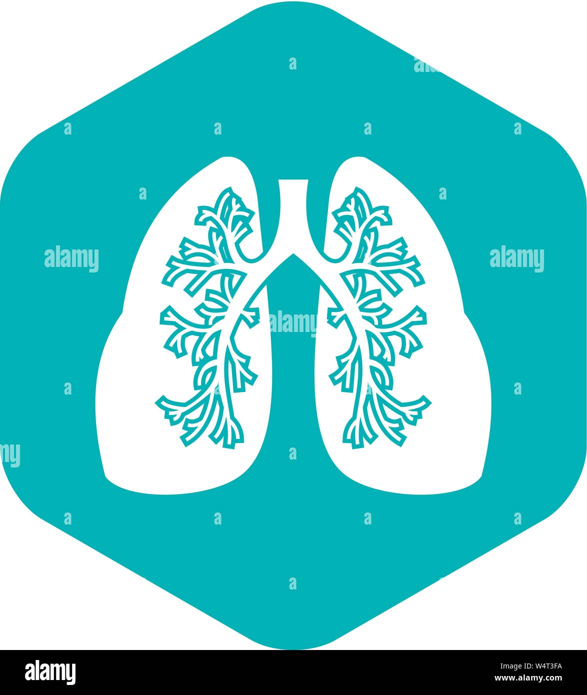 Lungs icon, simple style Stock Vector Image & Art - Alamy
