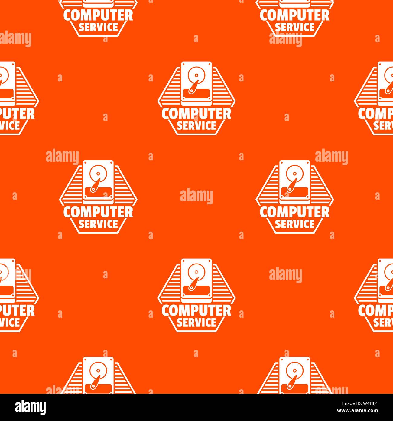 Computer service pattern vector orange Stock Vector Image & Art - Alamy