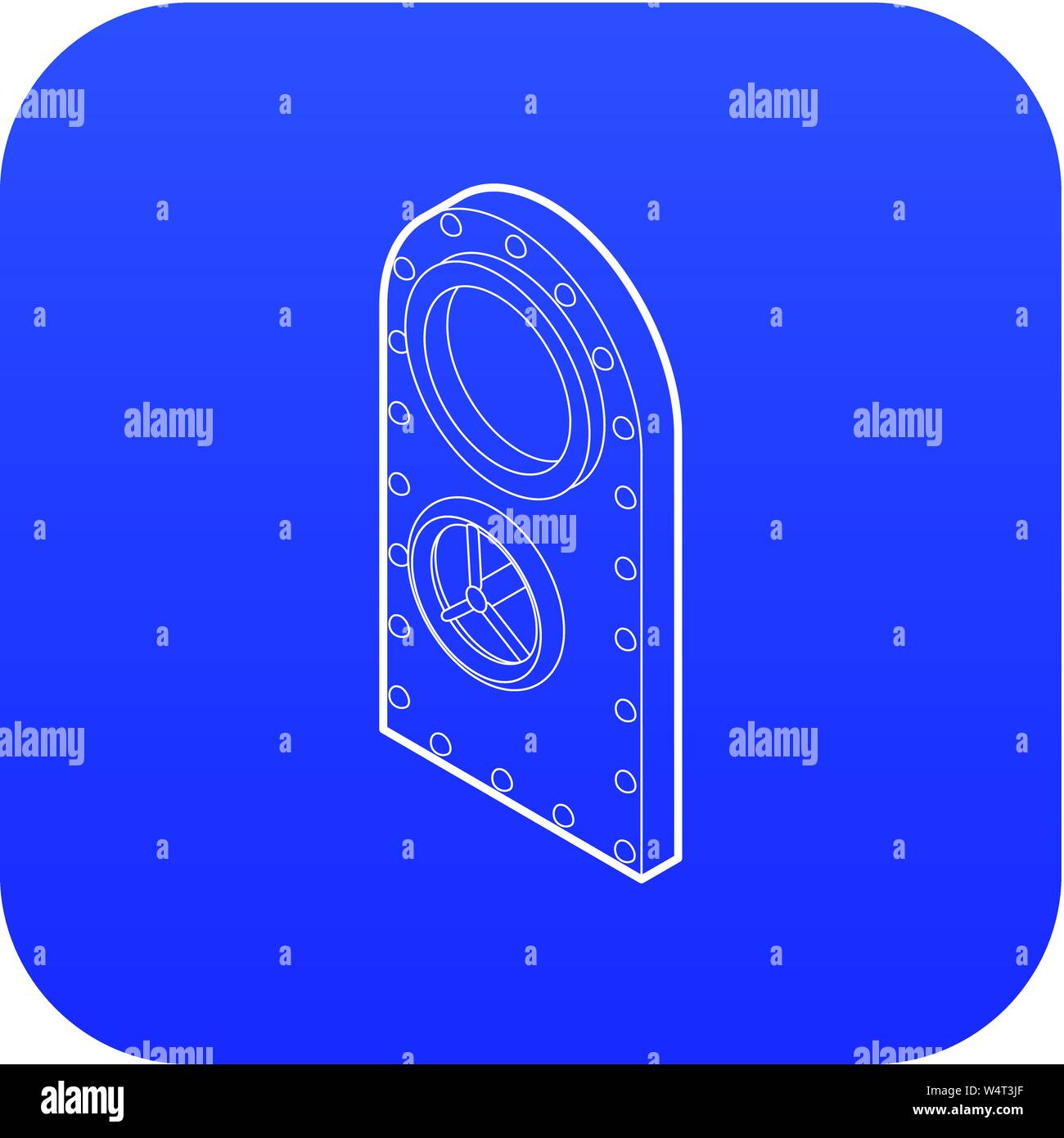 Safe door icon blue vector Stock Vector Image & Art - Alamy