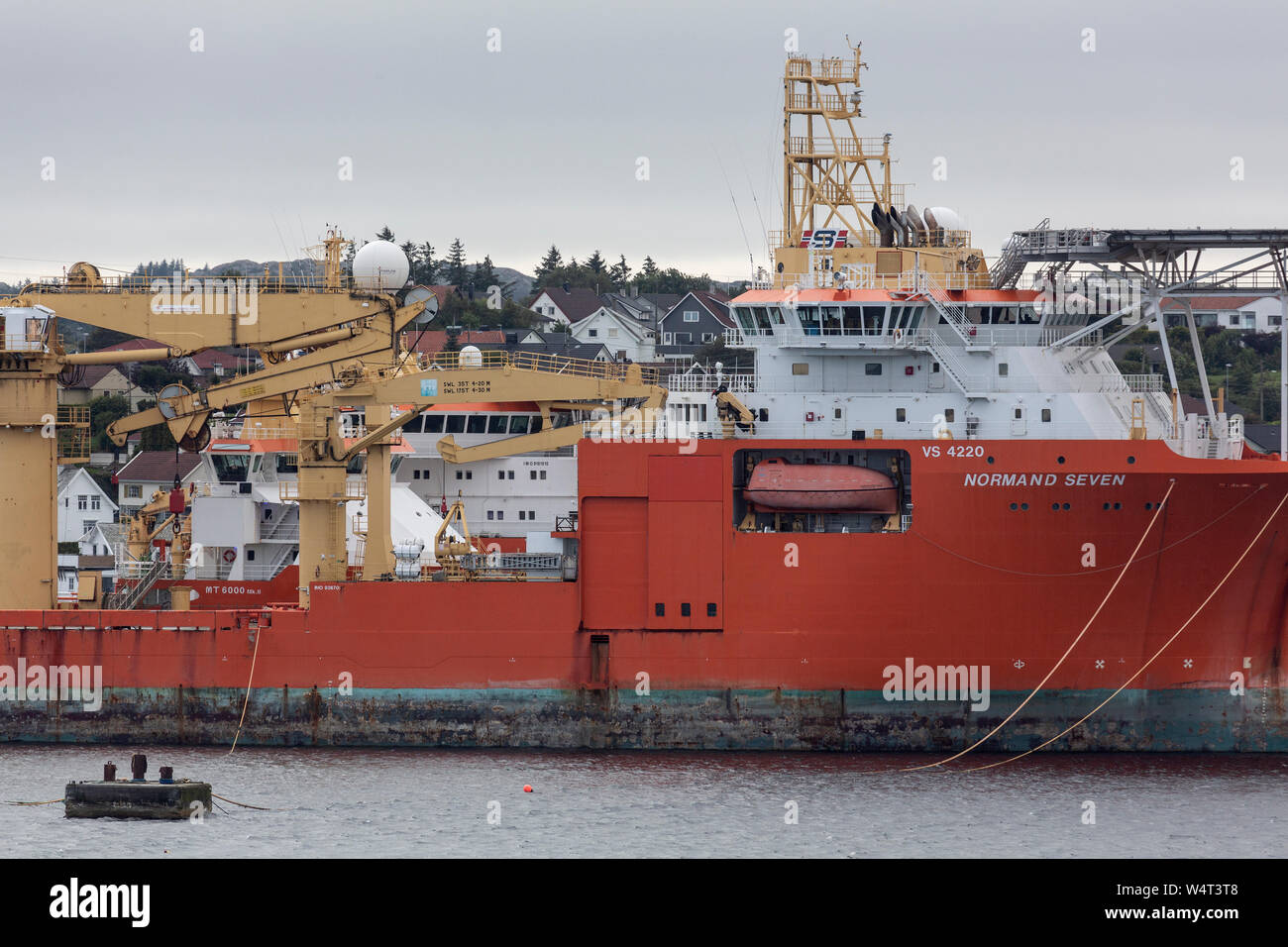 Laid-up offshore vessels Stock Photo - Alamy