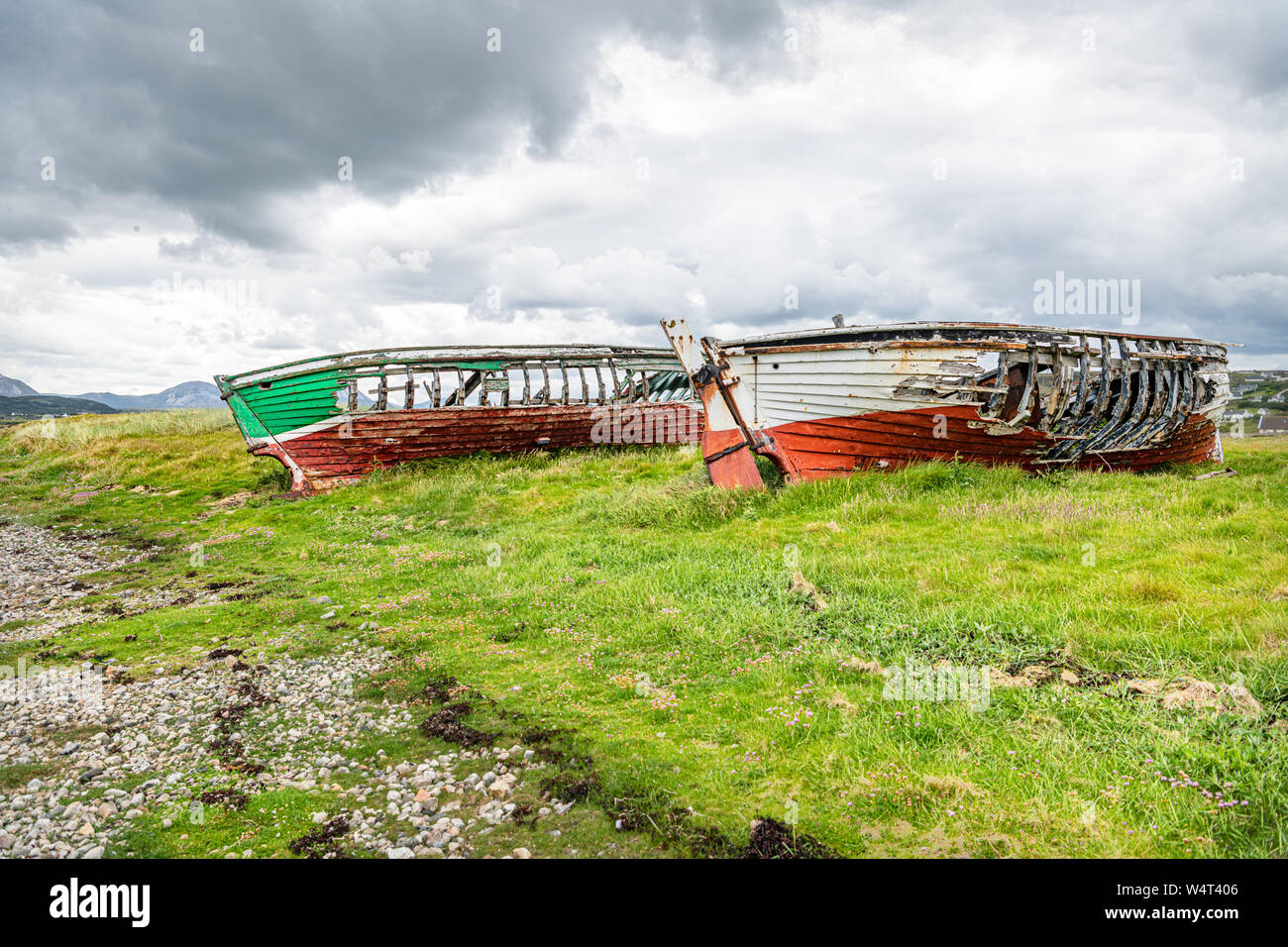 Abandoned Boats, Machaire Rabhartaigh - Magheroarty, Donegal, Ireland ...