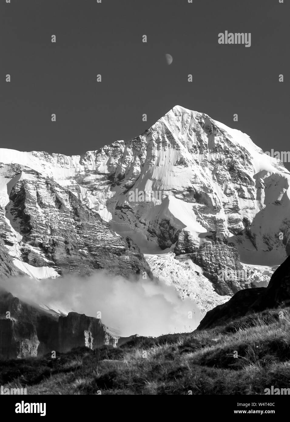 Moon alps Black and White Stock Photos & Images - Alamy
