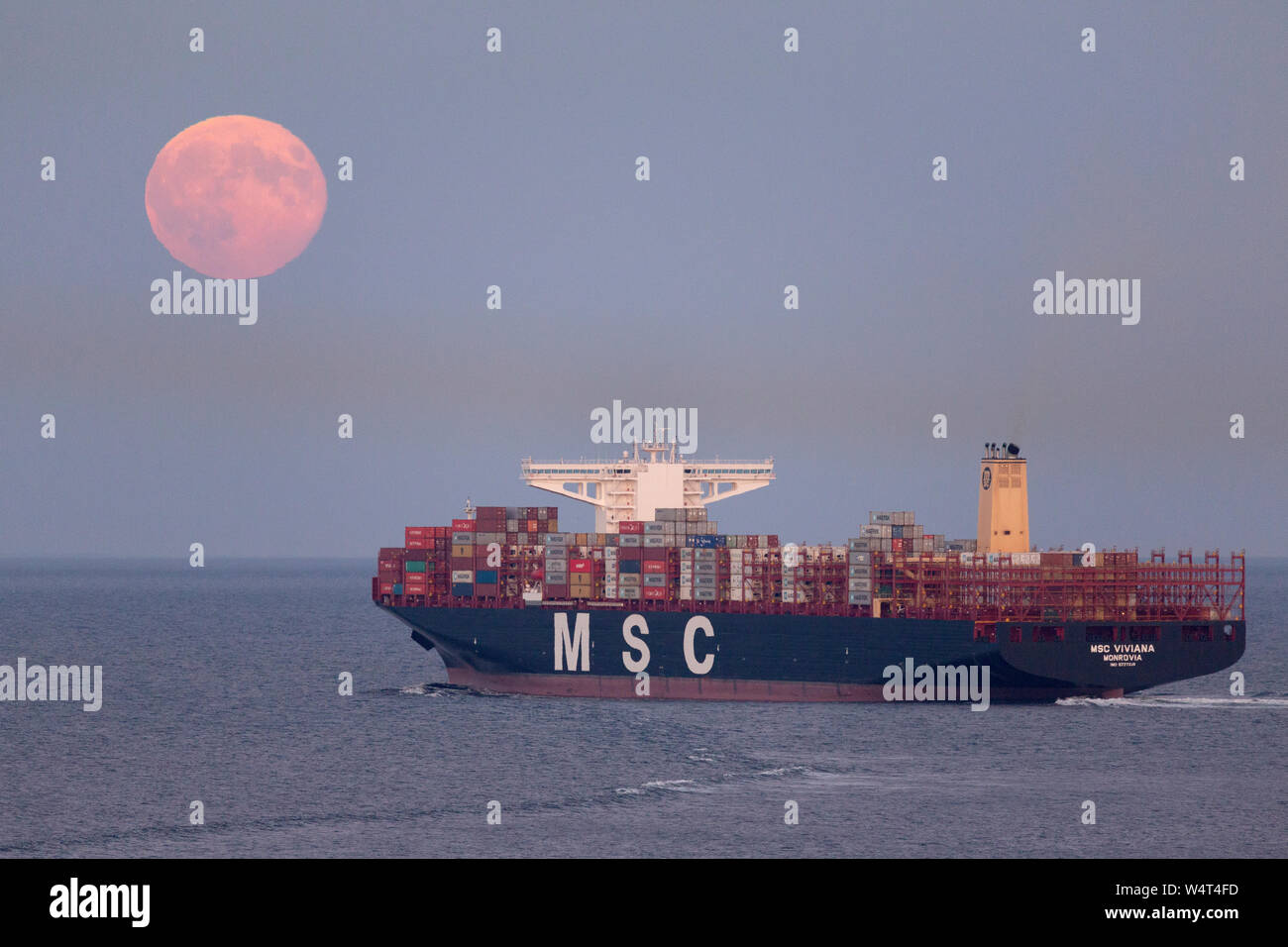 A giant container ship from MSC Stock Photo - Alamy