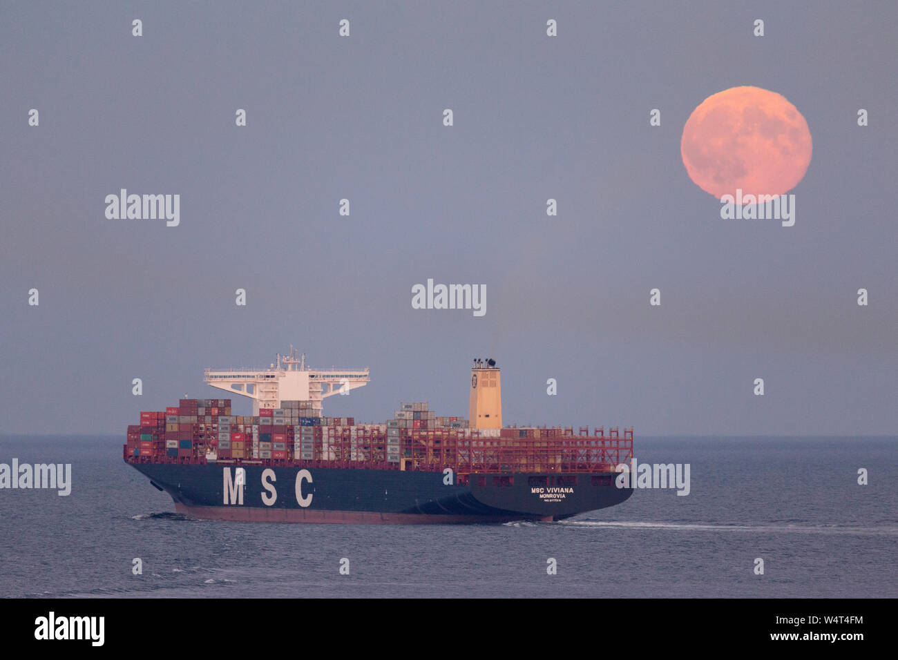 A giant container ship from MSC Stock Photo - Alamy