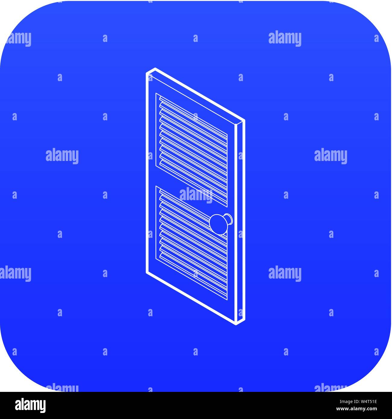 Door with horizontal vent icon blue vector Stock Vector Image & Art - Alamy
