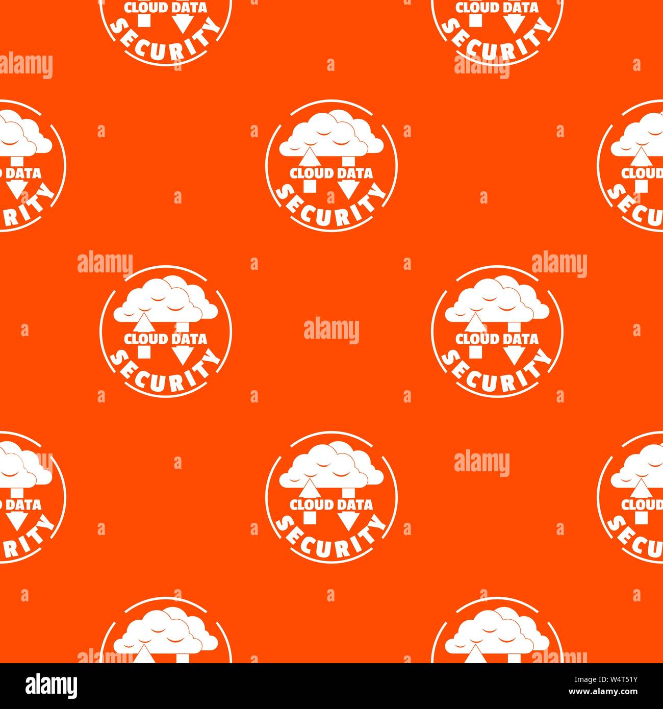 Cloud data security pattern vector orange Stock Vector Image & Art - Alamy