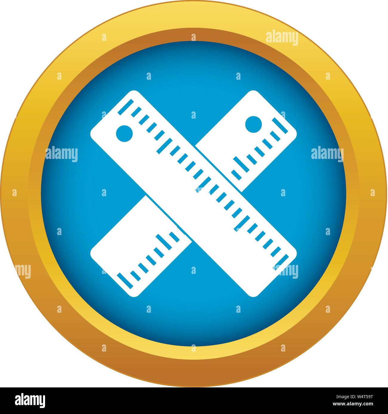 Two crossed rulers icon blue vector isolated Stock Vector Image & Art ...