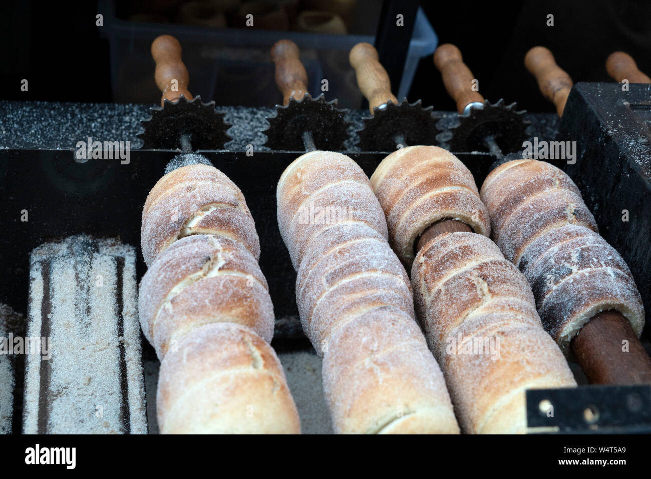 Trdelnik traditional chimney sweet of Prague Czech Republic Stock Photo ...