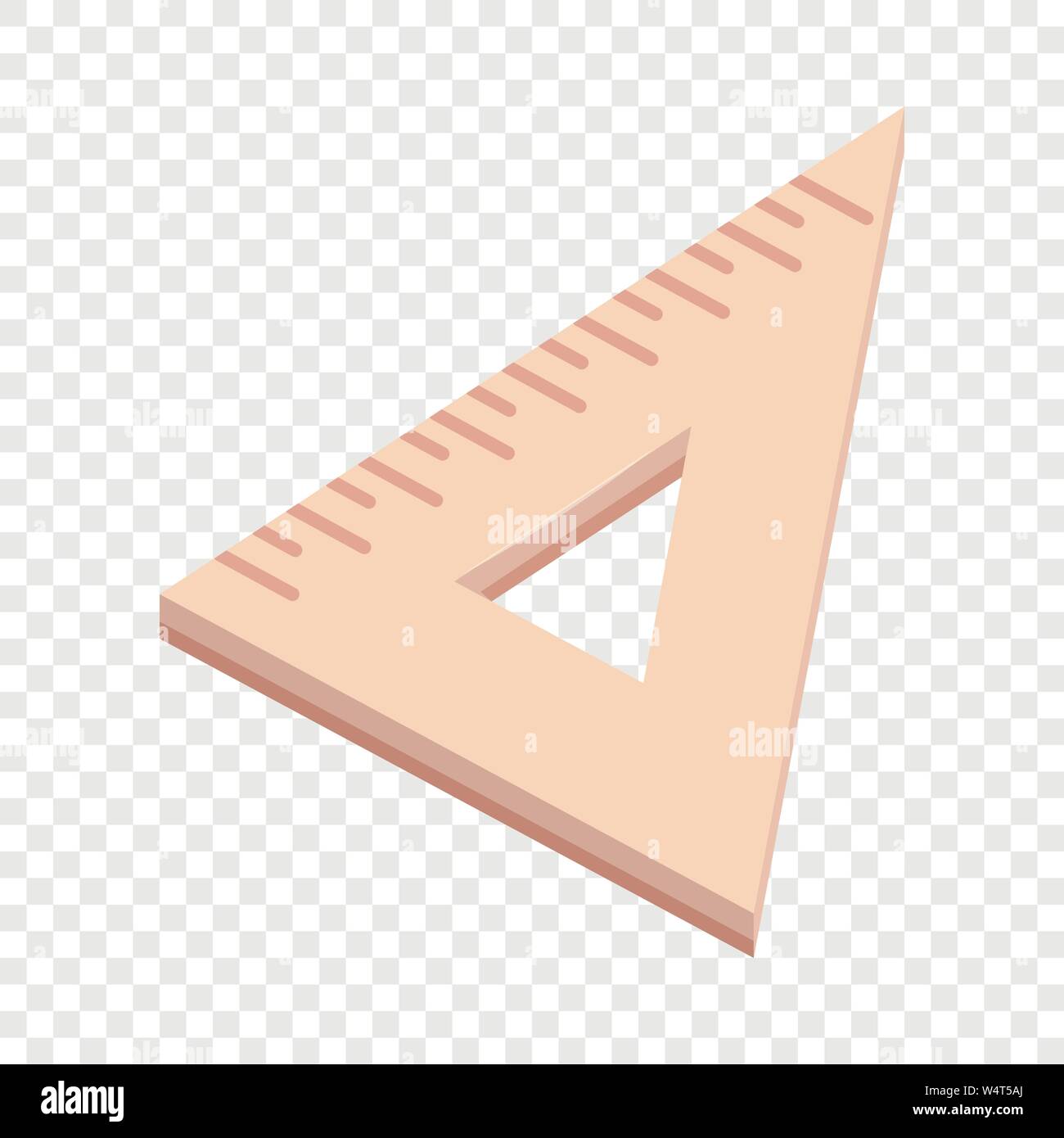 Triangle wooden ruler icon, cartoon style Stock Vector Image & Art - Alamy