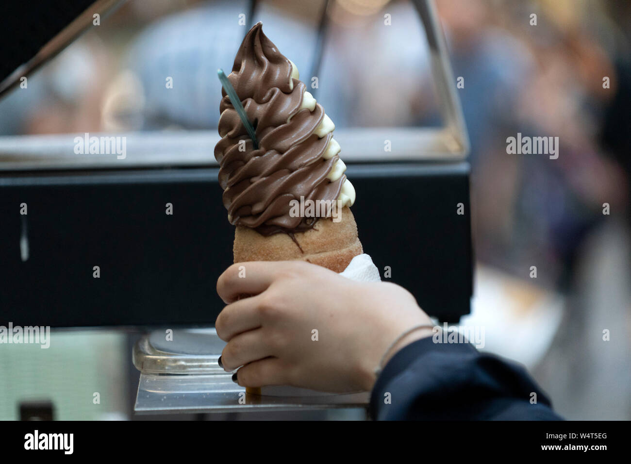 Trdelnik traditional chimney sweet of Prague Czech Republic Stock Photo ...