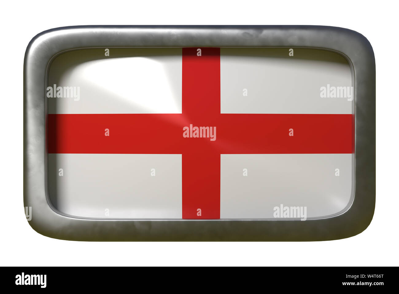 3d rendering of an England flag on a rusty sign isolated on white ...