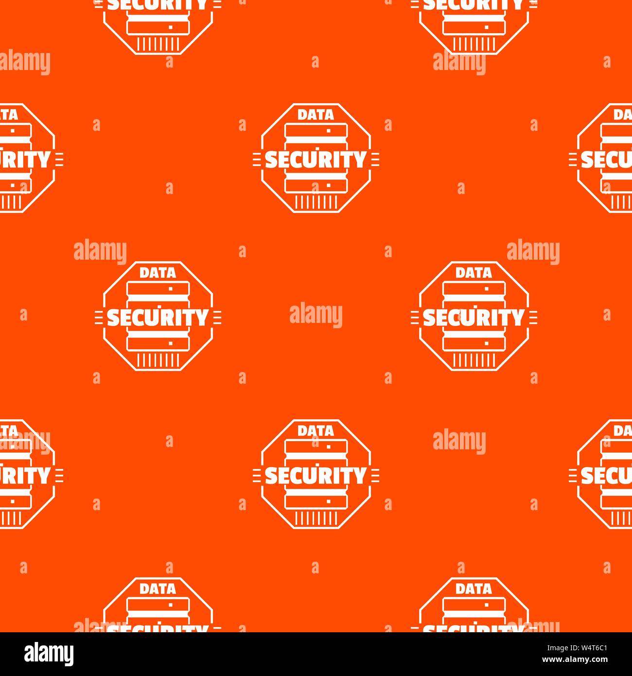 Personal data security pattern vector orange Stock Vector Image & Art ...