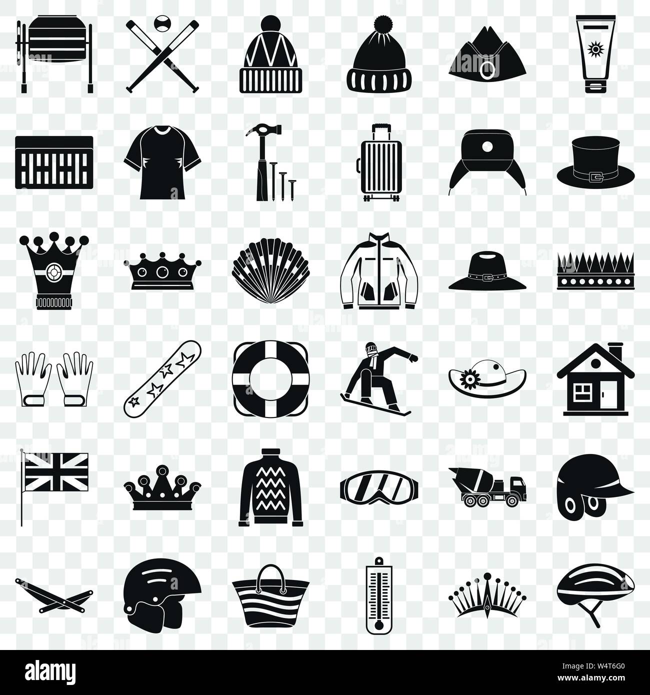 Hat icons set, simple style Stock Vector Image & Art - Alamy