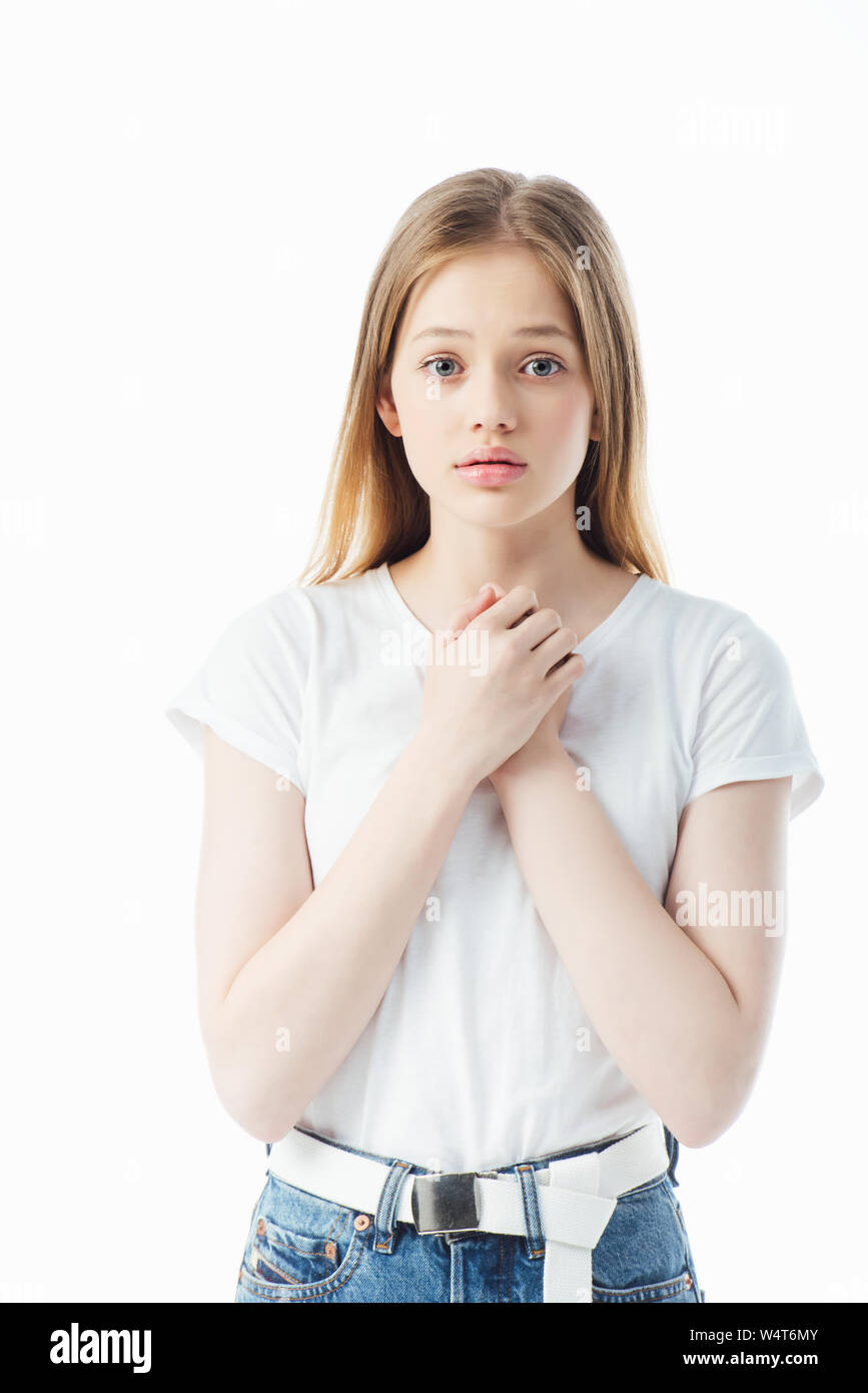 Teenage girl looking upset confused hi-res stock photography and images ...