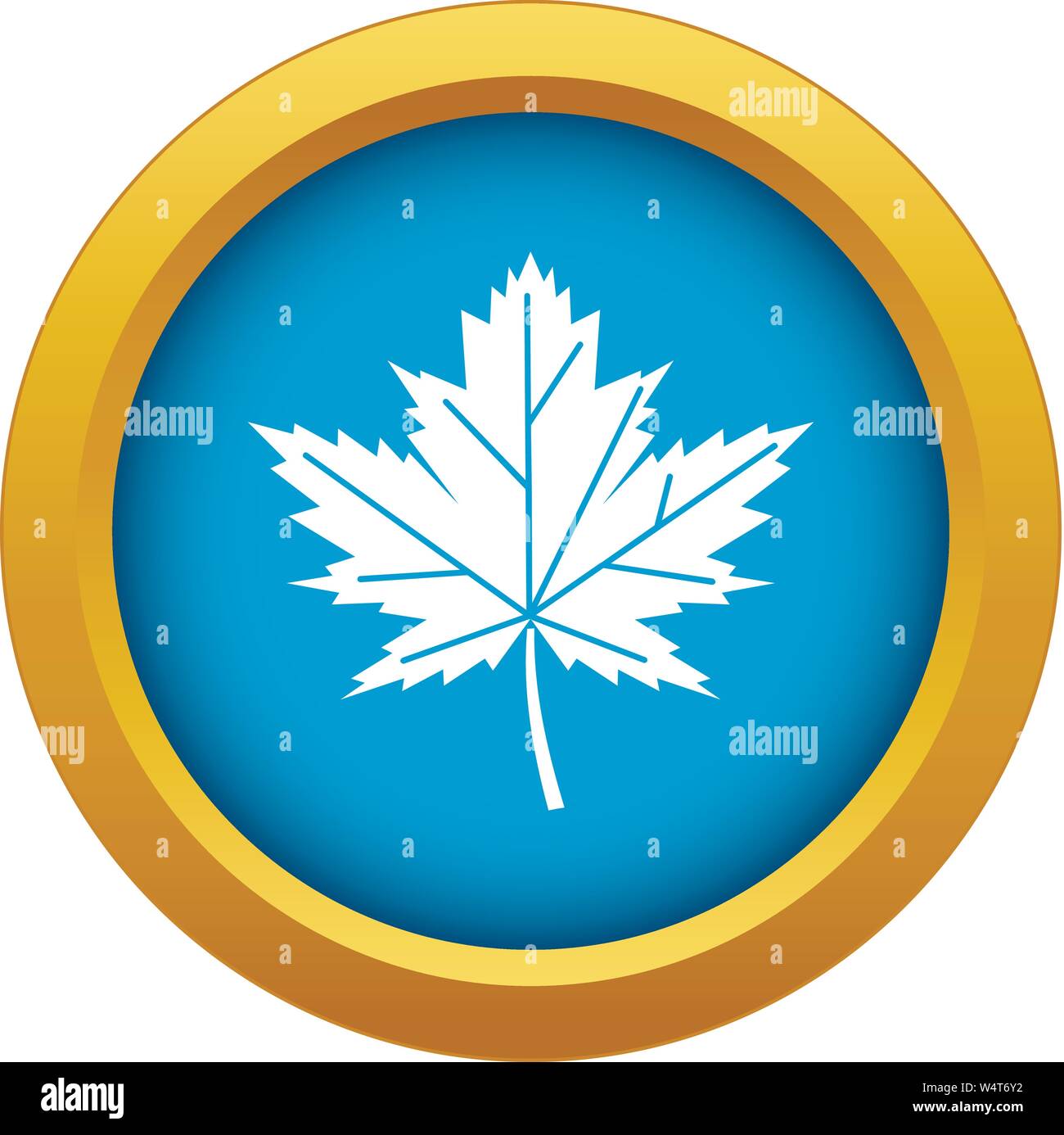 Maple leaf icon blue vector isolated Stock Vector Image & Art - Alamy