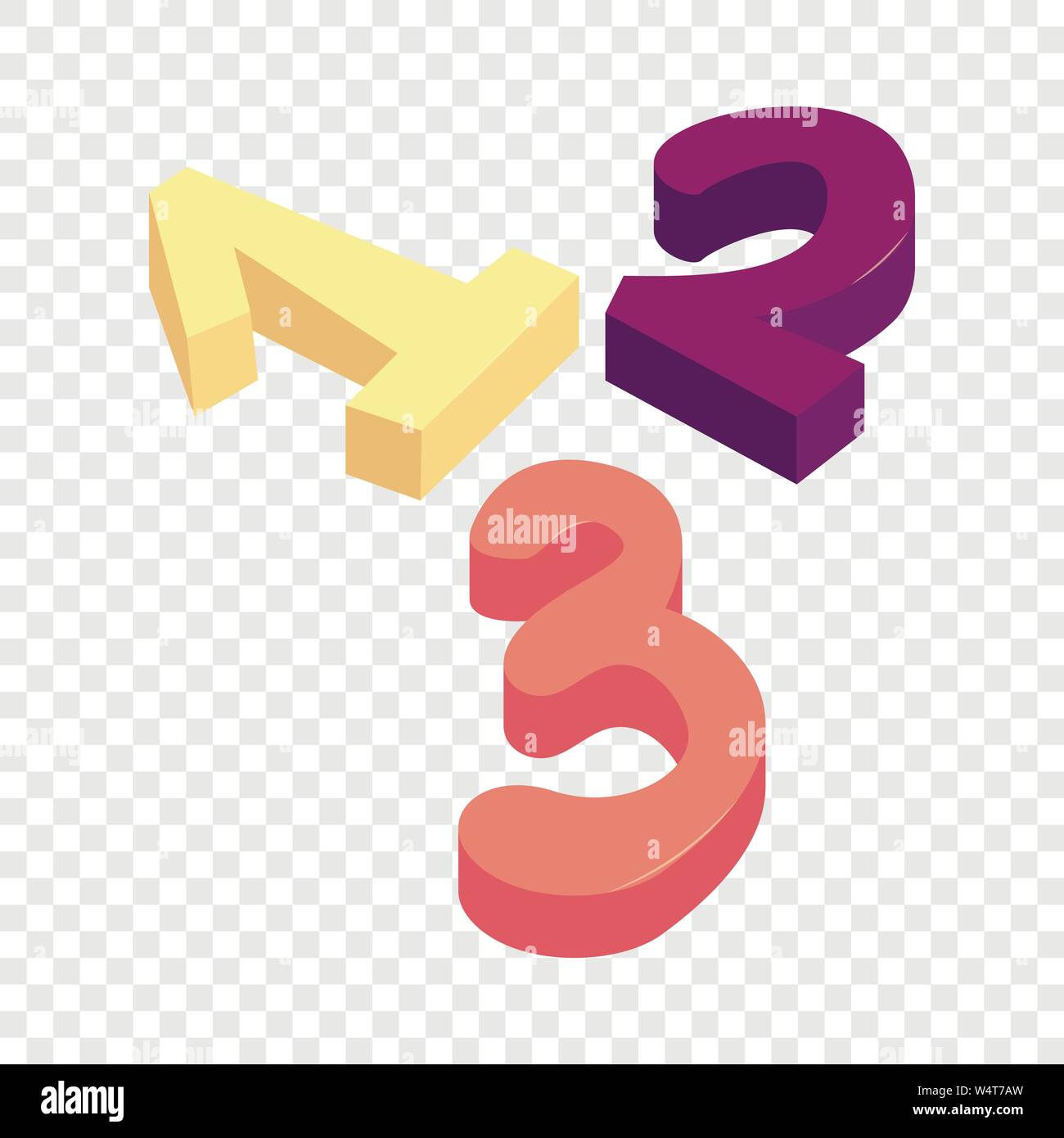 One two three numbers icon, cartoon style Stock Vector Image & Art - Alamy