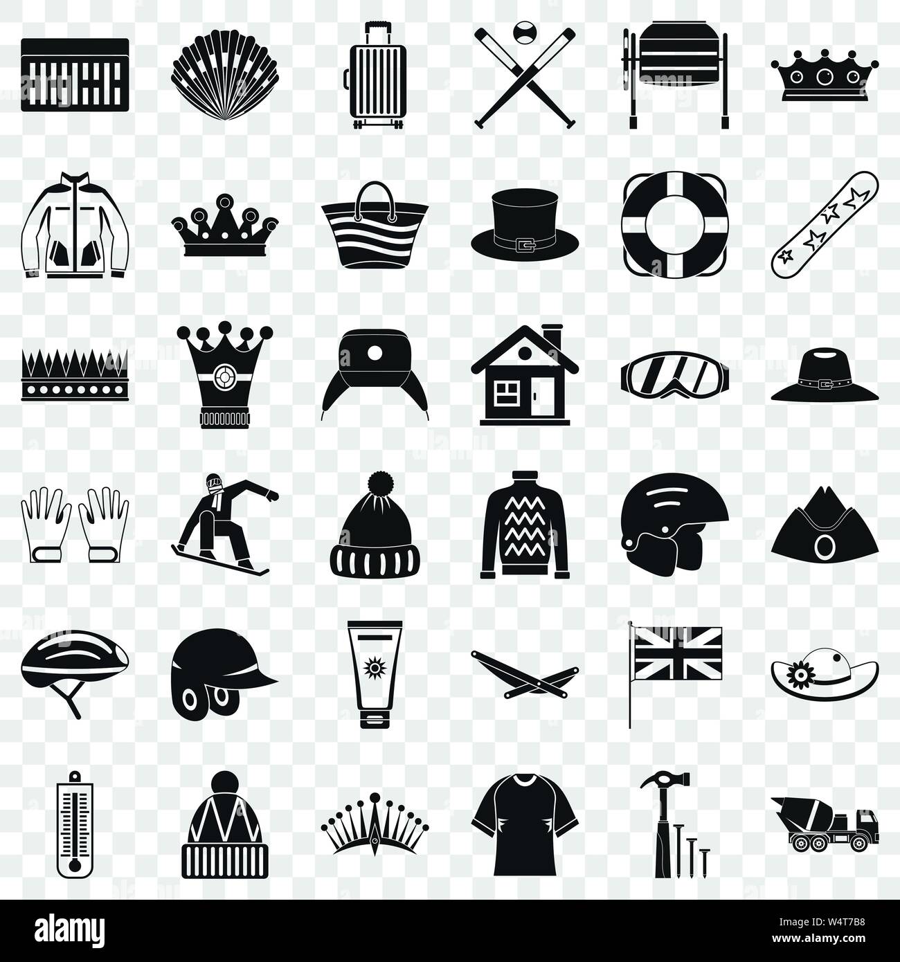 Mask icons set, simple style Stock Vector Image & Art - Alamy