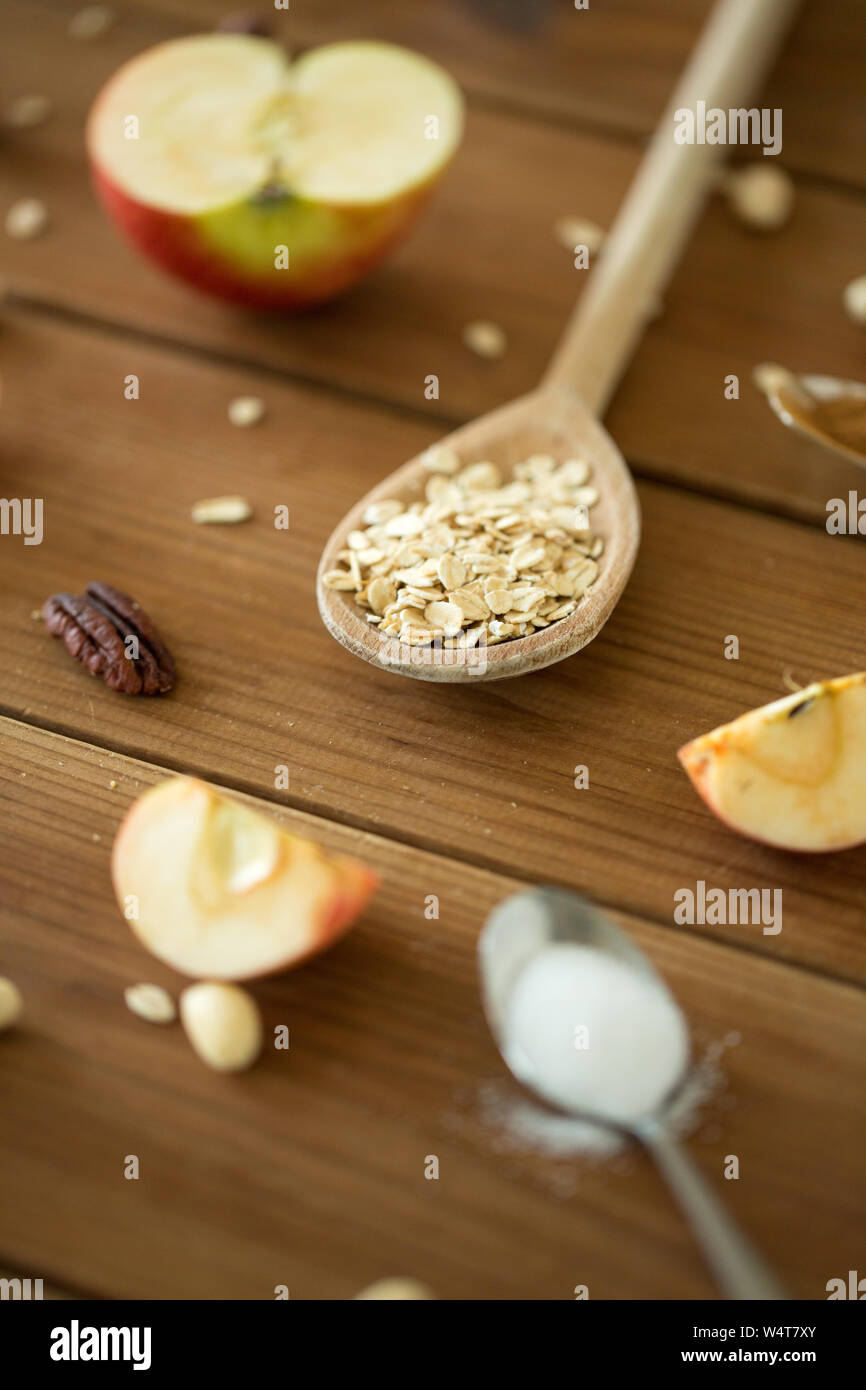 Oatmeal and spoon hi-res stock photography and images - Alamy