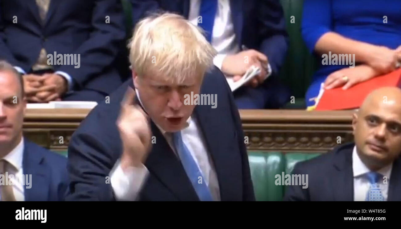 Prime Minister Boris Johnson issues a statement to the House of Commons ...