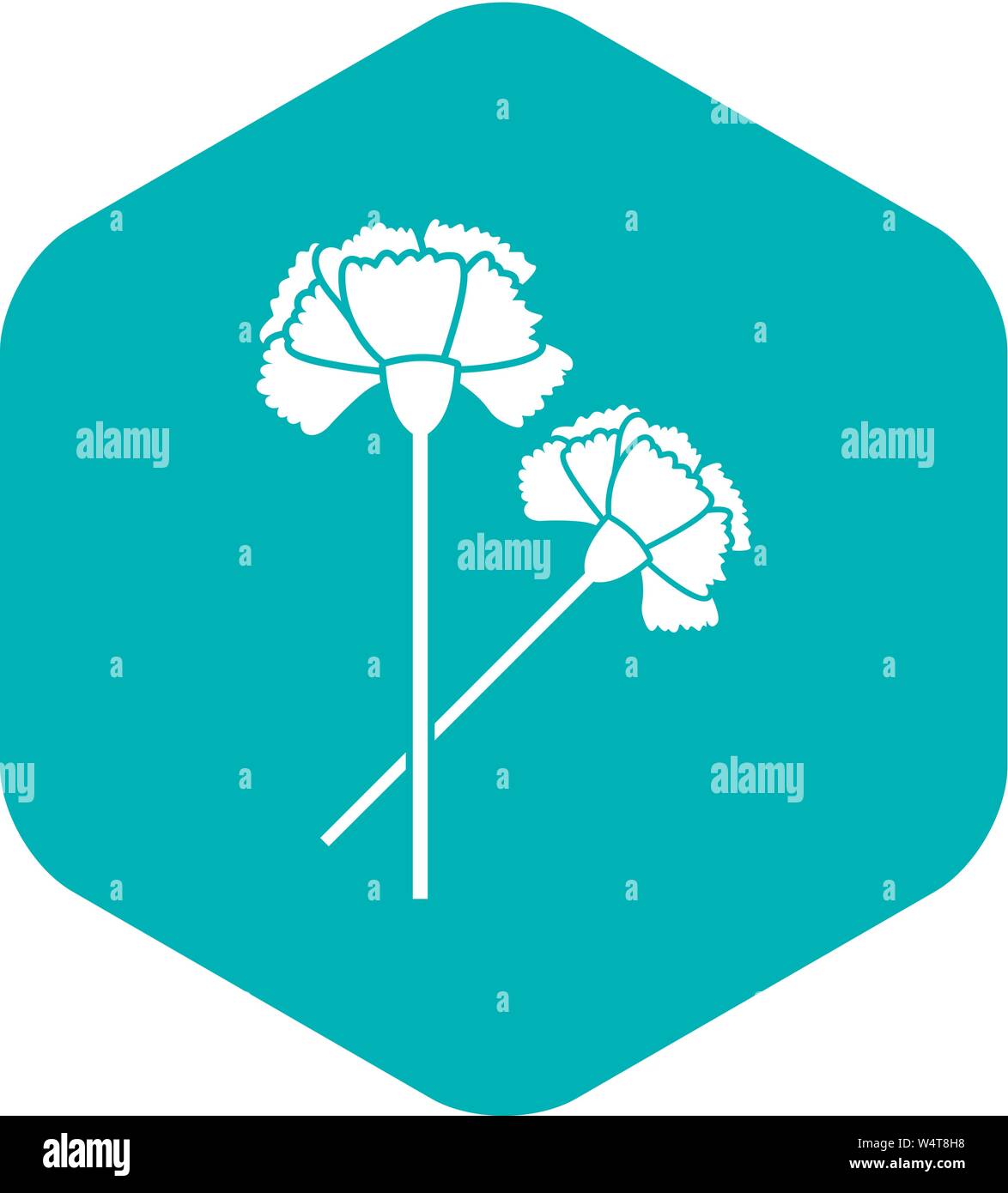 Carnation icon, simple style Stock Vector Image & Art - Alamy
