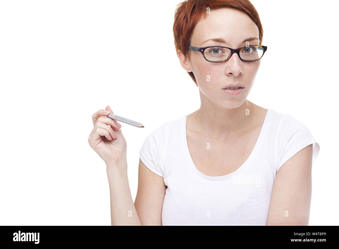 Young red head woman thinking Stock Photo - Alamy