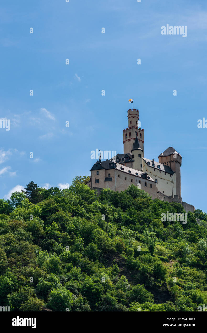 View of the Marksburg Castle Stock Photo - Alamy