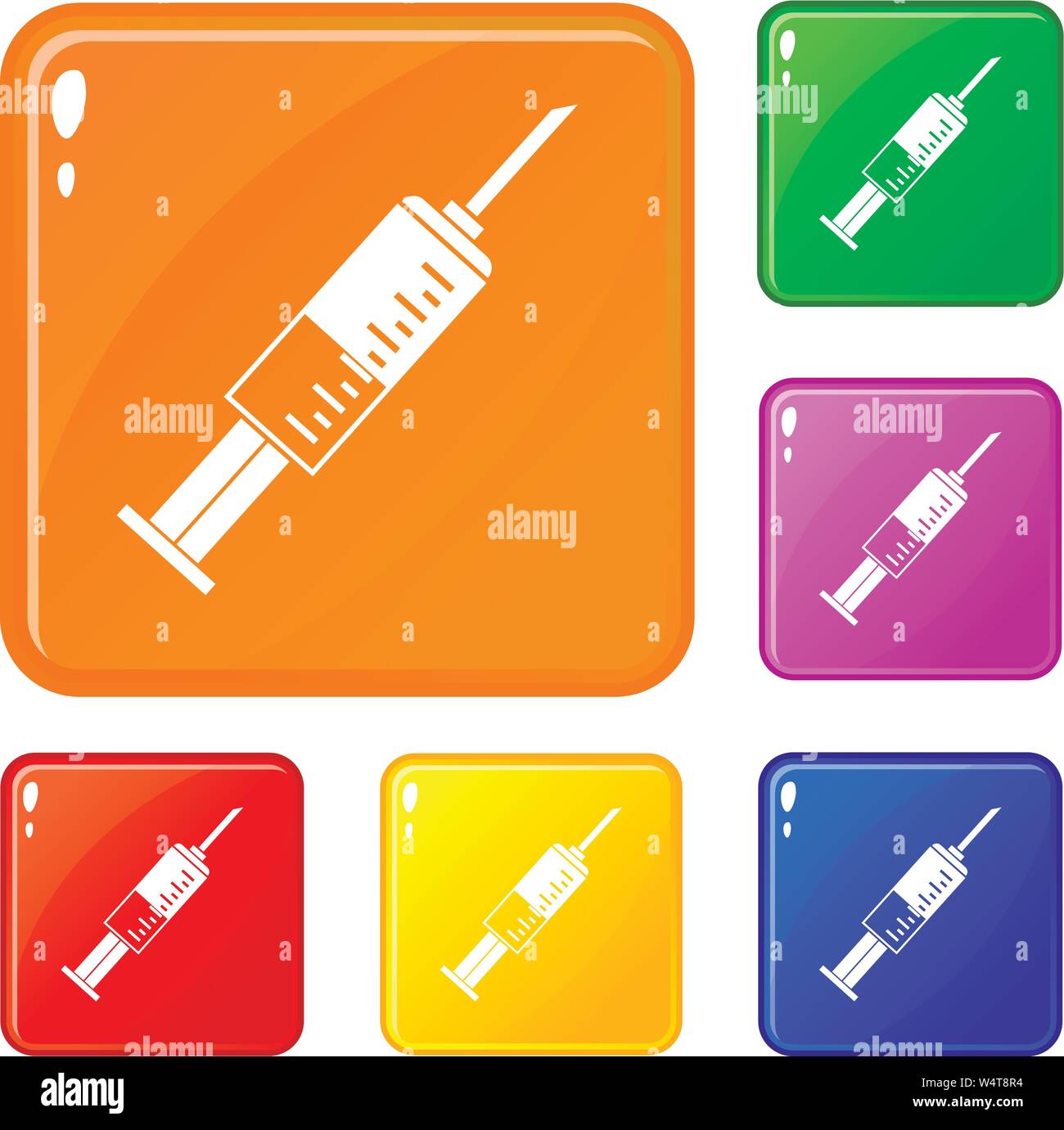 Syringe icons set vector color Stock Vector Image & Art - Alamy