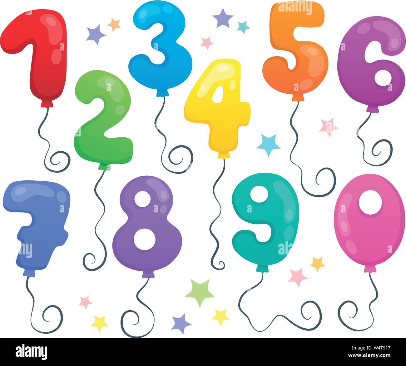 Balloons colors and shapes Stock Vector Images - Alamy