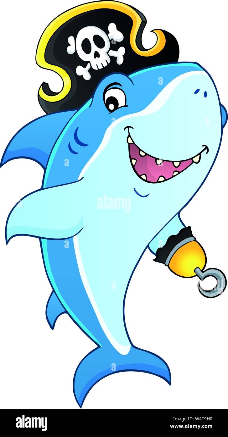 Pirate shark topic image 8 - eps10 vector illustration Stock Vector ...