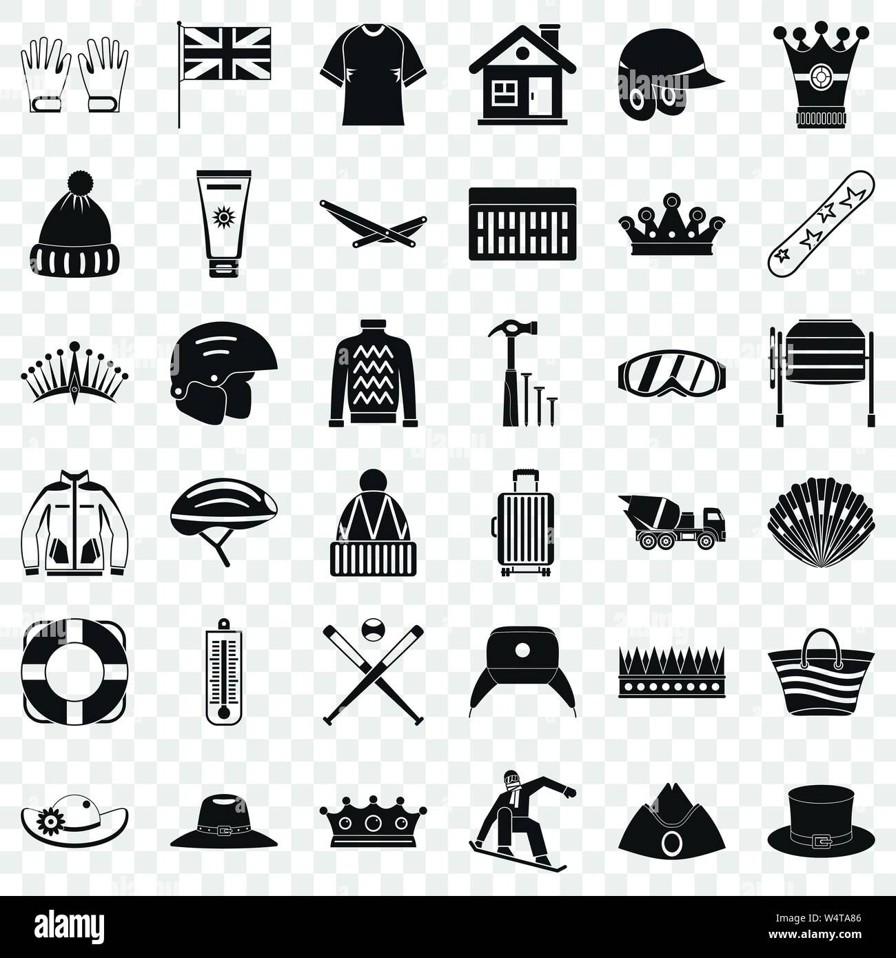 Warming icons set, simple style Stock Vector Image & Art - Alamy
