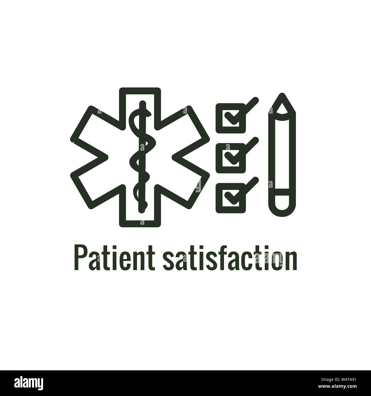 Patient Satisfaction Icon - patient experience imagery and rating idea ...