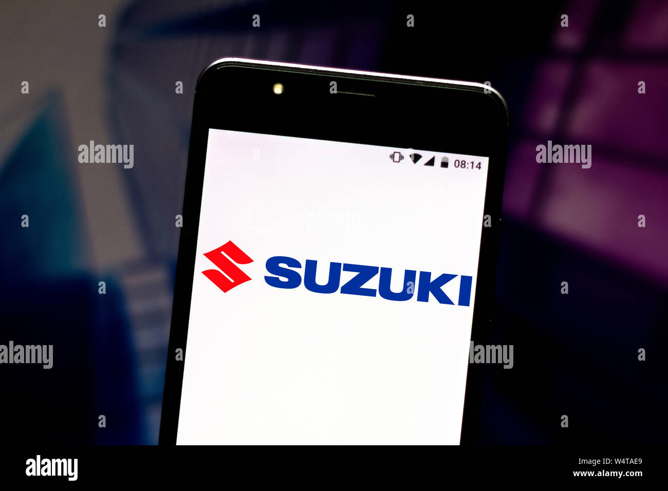 July 8, 2019, Brazil: In this photo illustration a Suzuki Motor ...