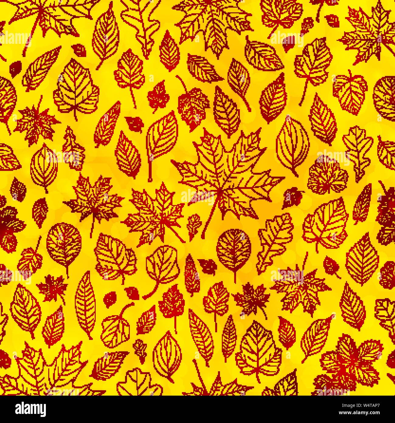 Autumn leaves seamless pattern vector background Stock Vector Image ...