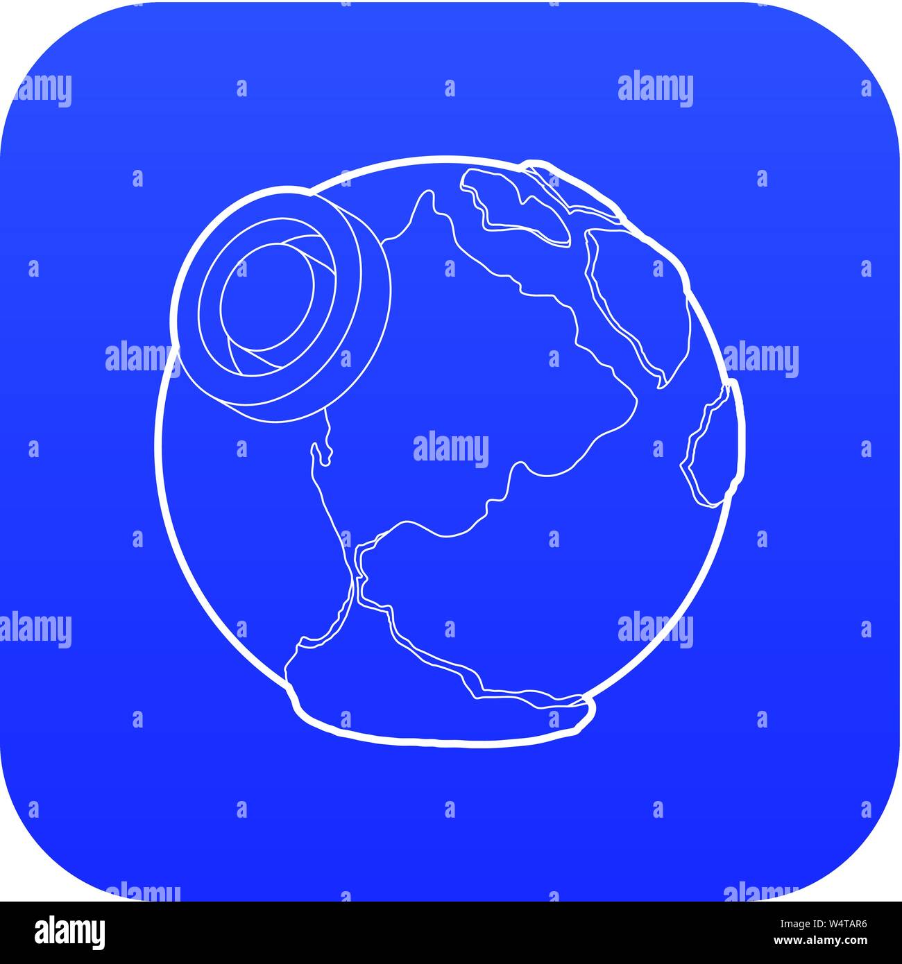 Earth icon blue vector Stock Vector Image & Art - Alamy