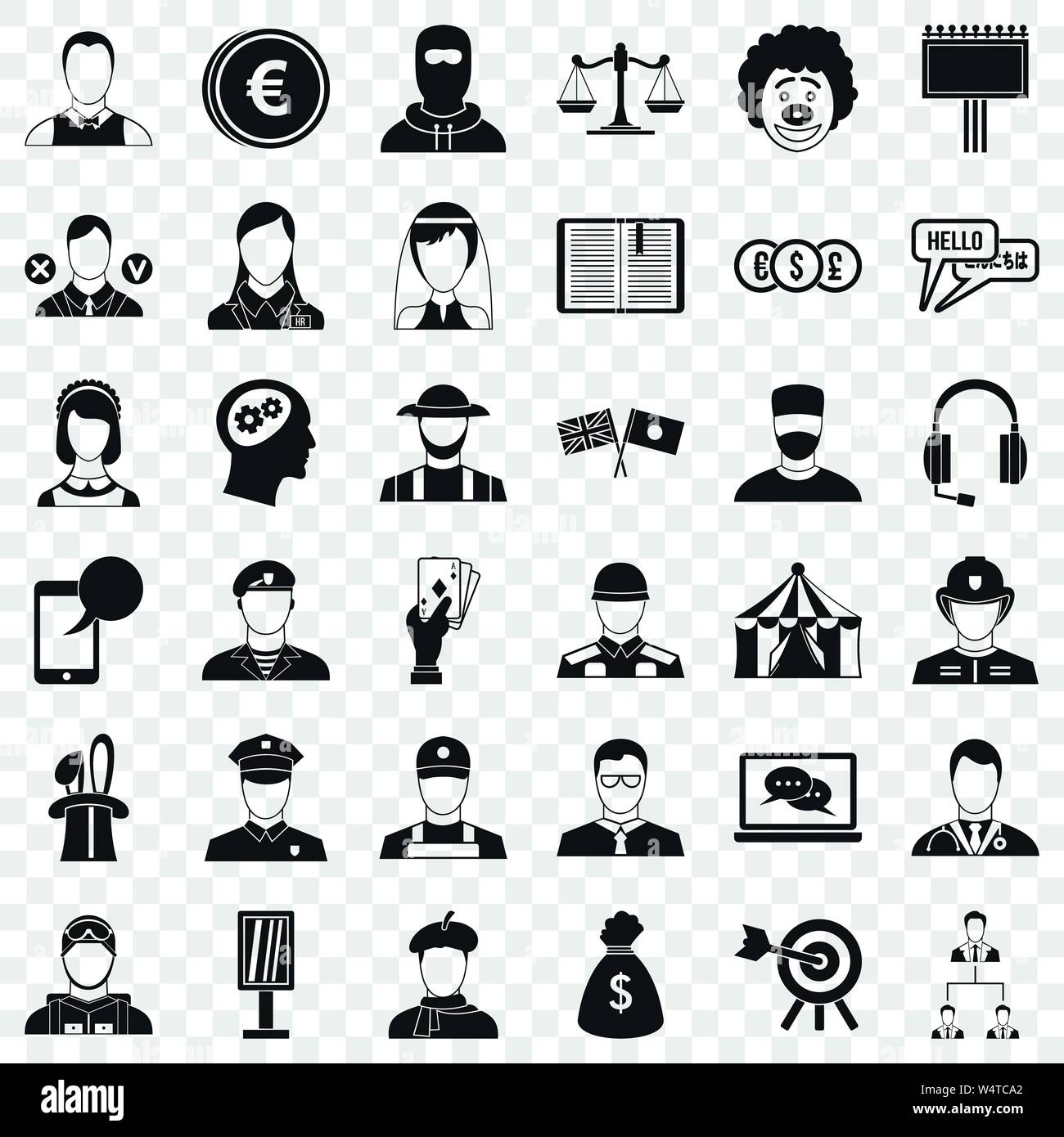 Headhunter icons set, simple style Stock Vector Image & Art - Alamy