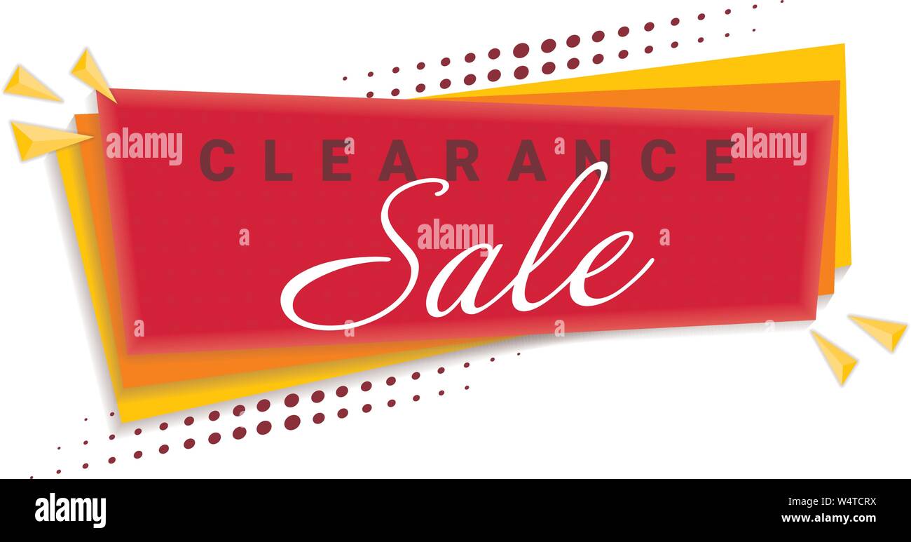 Clearance Sale Banner Template Design. Vector Illustration. Eps 10 ...