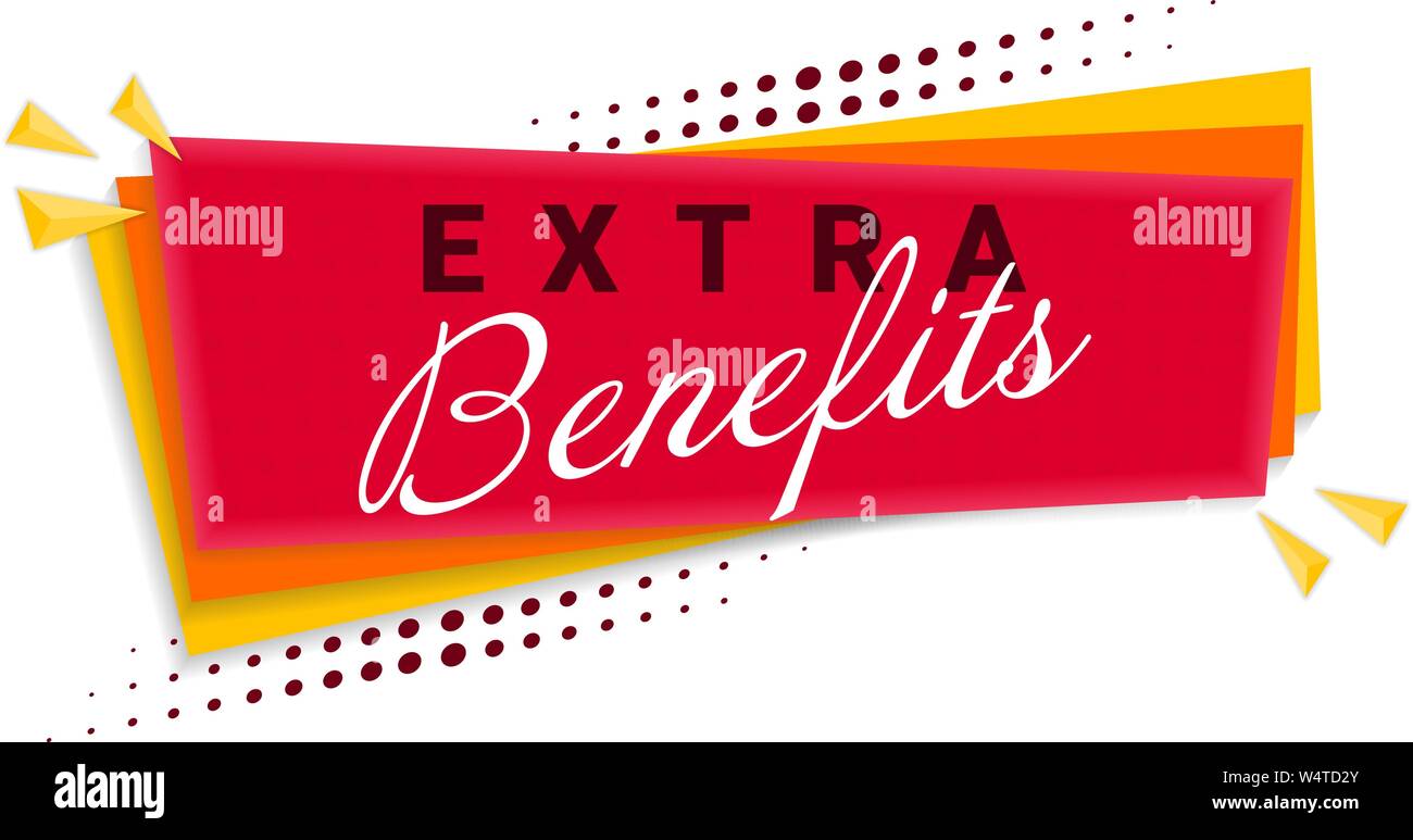 Extra Benefits Banner Template Design. Vector Illustration. Eps 10 ...
