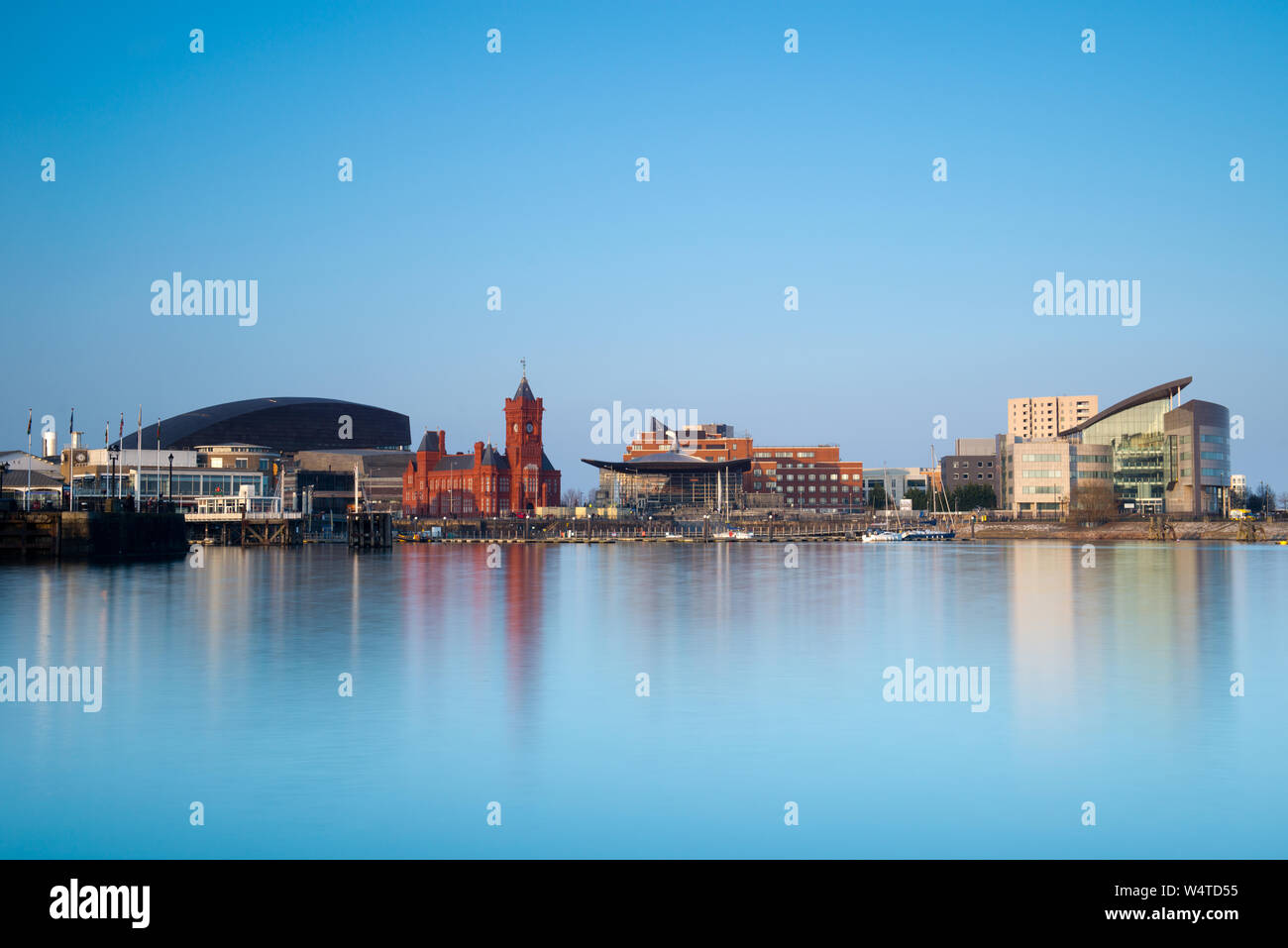 Cardiff Bay at sunset, UK Stock Photo - Alamy