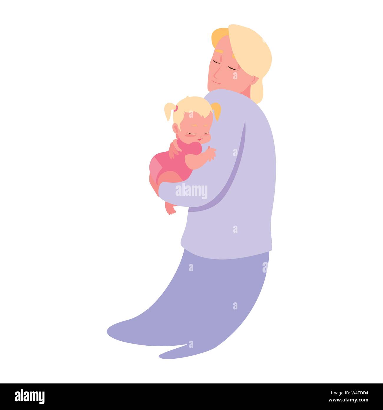 dad carrying his baby in his arms vector illustration Stock Vector Image & Art - Alamy