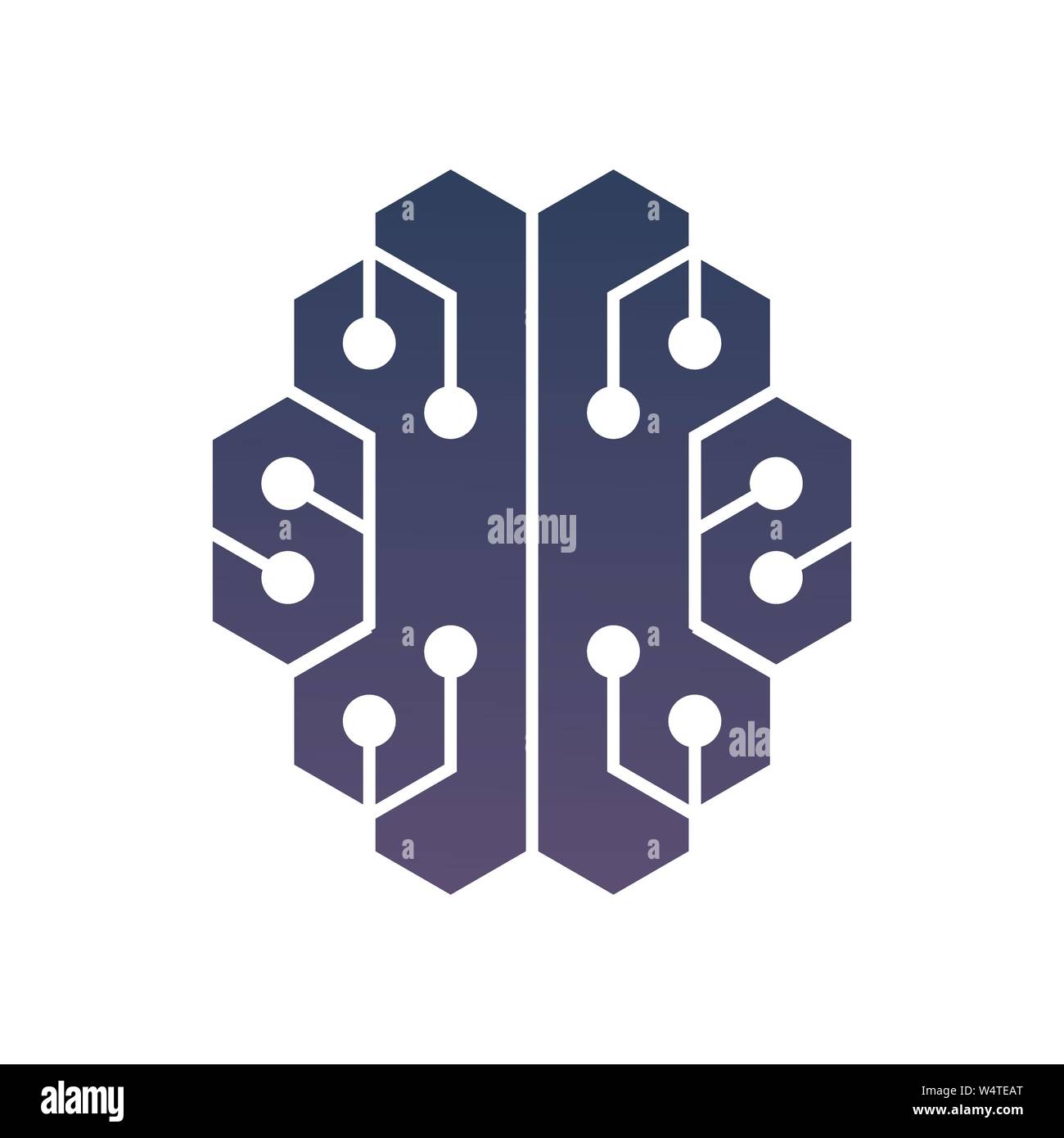 The brain with a modern form. Logo design for technology businesses ...