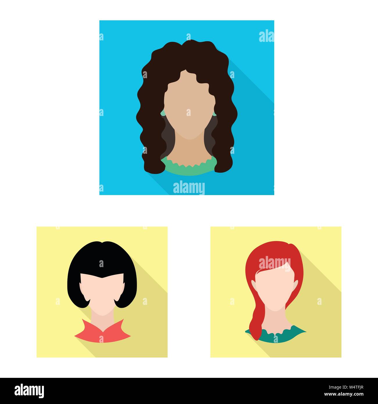 Vector illustration of avatar and dummy sign. Set of avatar and figure ...